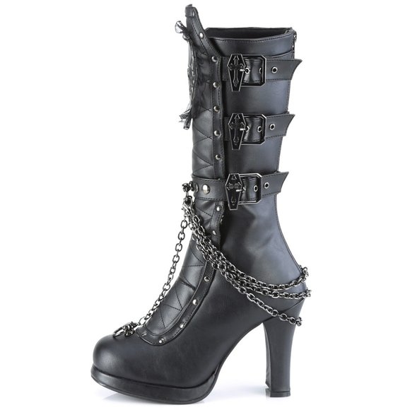 Shoes | Platform Skull Coffin High Heel Boots | Poshmark